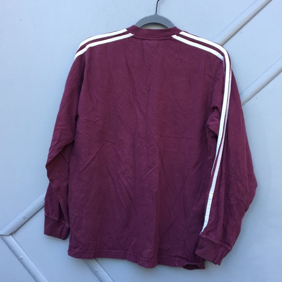 adidas | Tops | Maroon Adidas Long Sleeve Shirt Size Medium | Poshmark